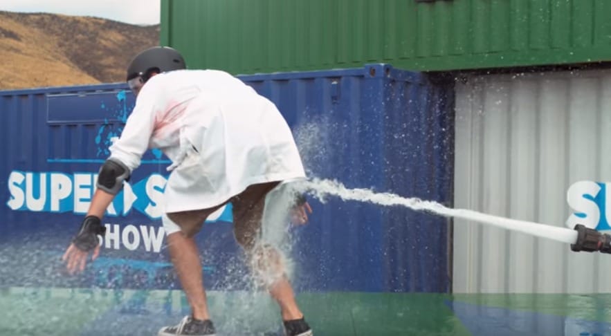 Guy Gets Blasted by Fire Hose in Extreme Slow Motion – TVovermind
